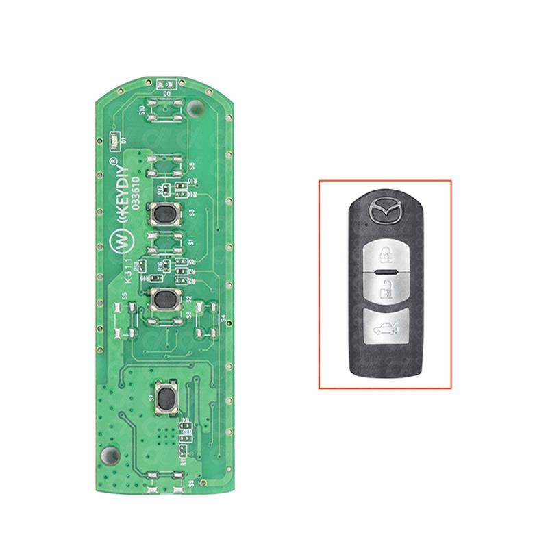 Keydiy KD Universal Smart Remote Key PCB 3 Buttons Mazda Type ZB44-3