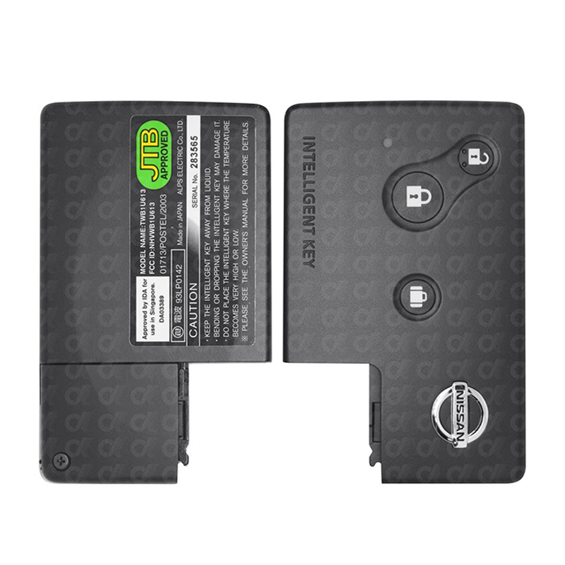 Nissan Genuine Smart Remote Key Card 3 Buttons 315MHz 285E3-9W000