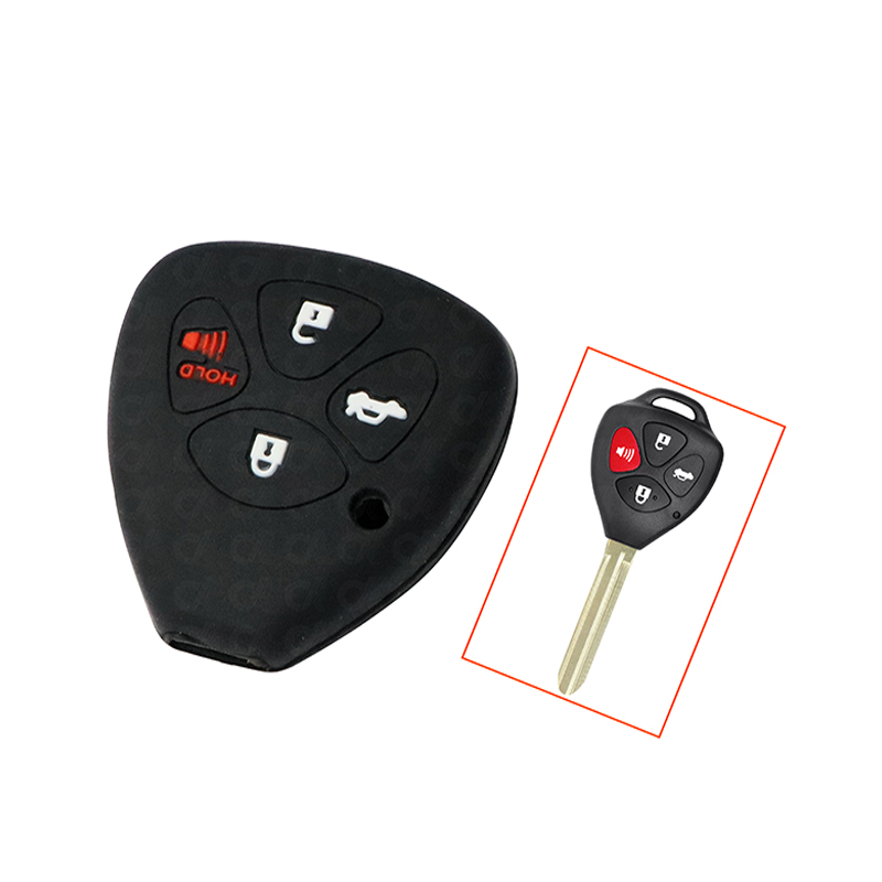 Silicone Cover Remote Key 4 Buttons For Toyota