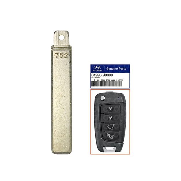 Hyundai Kona Venue 2017-2019 Genuine Flip Remote Key Blade 81996-J9000