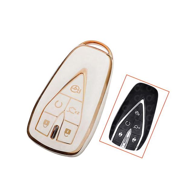 Nano High Quality Cover for Changan Smart Remote Key 5 Buttons White