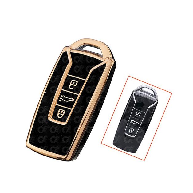 Nano High Quality Cover For Volkswagen VW Smart Remote Key 3 Buttons Black